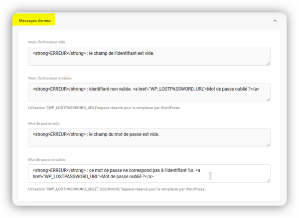 Écran de connexion | WooFrance Dépannage et support WordPress -WooCommerce